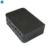 China Custom Injection Molding Data Converter Square Plastic Housing Black 35000 Shots for sale