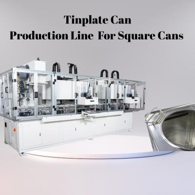 China Full Auto Square Cans Production Line For Flanging Beading Seaming for sale