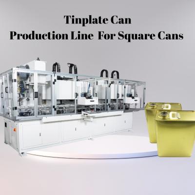 China Bottom And Top Seaming 18 Litter Square Can Comination Machine for sale