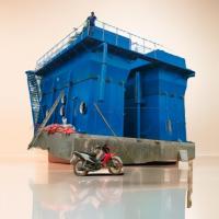 China Compact PLC Controlled Flocculation Sedimentation River Water Treatment Plant for sale