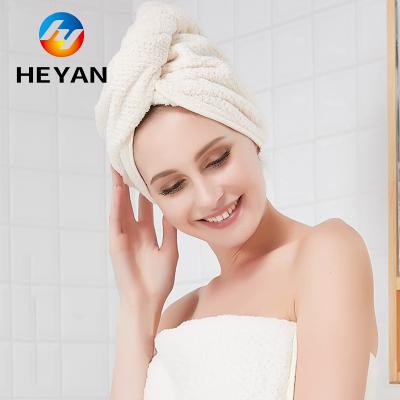 China Pineapple-pattern QUICK DRY microfiber hair drying towel cap_turban for sale