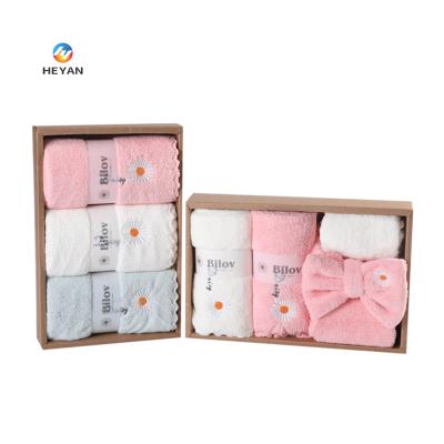 China HY-200513 Amazon Hot Bath Towels Headbands Wholesale Viable Set Hand Towel for sale
