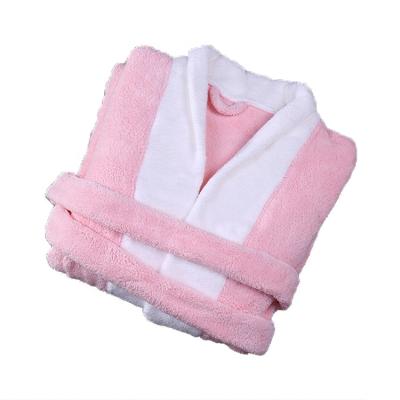 China Customized QUICK DRY Coral Fleece Plain Soft Womens Long Bathrobe Men's Bathrobe 100% Cotton Sleepwear for sale