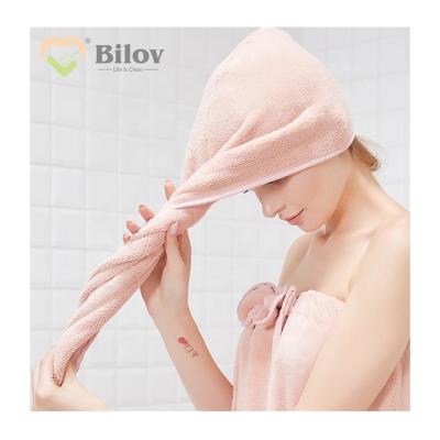 China Custom Personalized Microfiber Sustainable Fast Delivery Spa Turban Fast Drying Hair Towel Turban for sale