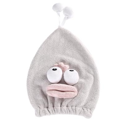 China Viable Curly Turban Towel Wrap Personalized Clownfish Molly Fish Bath Hat Tahirt Quick Dry Turban Hair Towel for sale