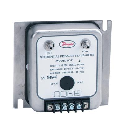 China Dwyer Series 607 Differential Pressure Transmitter 4-20 mA Output 0 to 25 in w.c. Range for sale