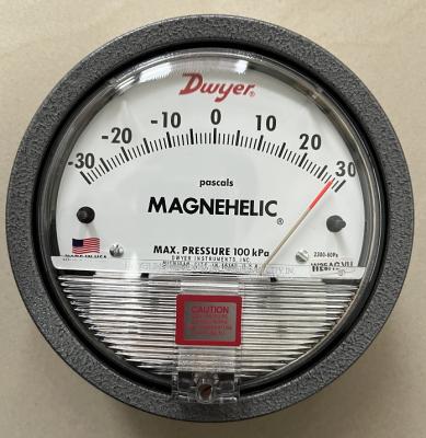 China Dwyer 2300 Series Magnehelic Differential Pressure Gauge 60 Pa for Clean Room for sale