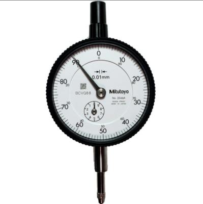 China Mitutoyo Dial Gauge 2046A 10 mm Range 0.01 mm Graduation Standard Type for sale