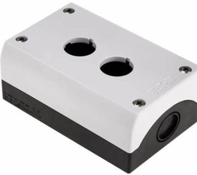 China Eaton Grey Plastic M22 Push Button Enclosure - 2 Hole 22mm Diameter for sale