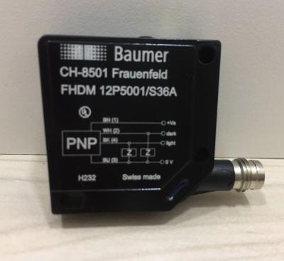 China Baumer FHDM 12P5001 Diffuse Sensor with Background Suppression 15-300mm 10-30VDC for sale