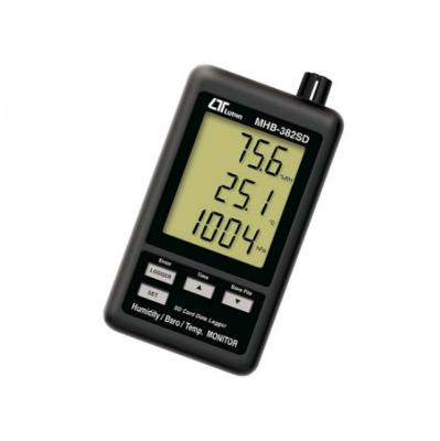 China Lutron MHB-382SD Digital Humidity Temperature Barometer Data Logger 10-95% RH 0-50C for sale