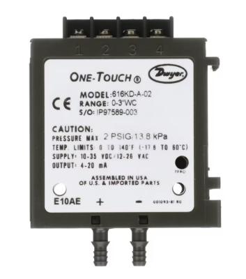 China Dwyer 616KD-B-54 Differential Pressure Transmitter One-Touch Calibration 0-5 psid for sale
