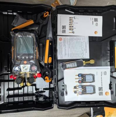 China Testo 557s Smart Vacuum Kit with Hoses Digital Manifold Bluetooth 4.2 Wireless Probes 4 Hose Set for sale