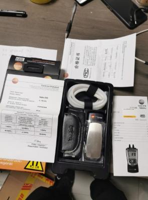 China Testo 510 Digital Manometer 0 to 40 inH2O Differential Pressure Gauge with 9 Selectable Units for sale