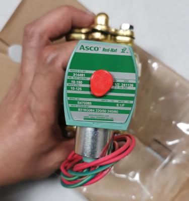 China ASCO 8316G064 High-Flow 3-Way Solenoid Valve 1/2 NPTF Brass Direct Acting 120V AC for sale