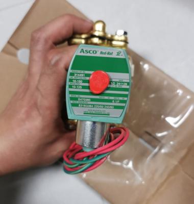 China ASCO Series 8316 3-Way Solenoid Valve 1/2 NPTF Brass Direct Acting 120V AC for sale