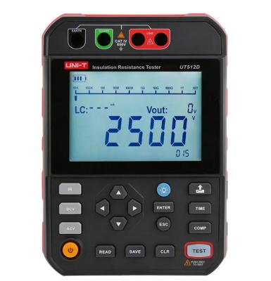China UNI-T UT512D UT512E 2.5kV Insulation Resistance Tester 100GΩ 250GΩ Megohmmeter for sale
