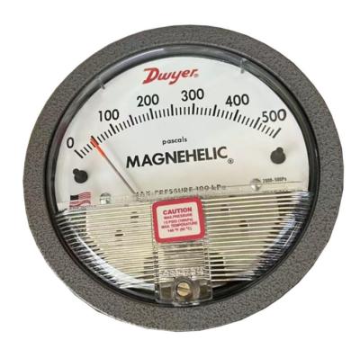 China Dwyer Magnehelic Differential Pressure Gauge 0-500 Pa 4 Inch Dial 2% Accuracy for sale