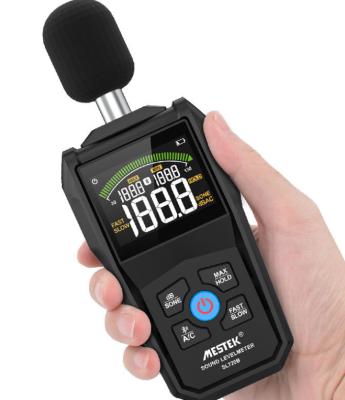 China Mestek Digital Sound Level Meter 30-130dB Handheld Noise Tester with 1/2 Inch Microphone CE for sale
