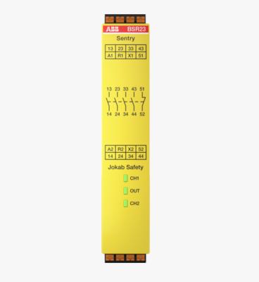 China ABB Sentry BSR23P Safety Relay 24VDC 4NO+1NC Push-In Spring Terminals for sale