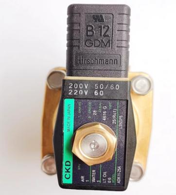 China CKD APK11-10A-B3A DC24V Angle Solenoid Valve 1/4 Port 0-10 bar Water Air for sale