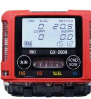 China Riken Keiki GX-2009 ATEX Certified 4-in-1 Portable Gas Detector IP67 O2 LEL H2S CO for sale
