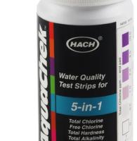 China Hach 2755250 5 in 1 Water Quality Test Strips 50 Tests 0-10 mg/L Cl₂ Multi-Parameter for sale