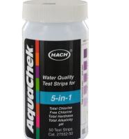 China Hach 2755250 5 in 1 Water Quality Test Strips 50 Tests 0-10 mg/L Cl₂ Multi-Parameter for sale
