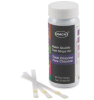 China Hach Free & Total Chlorine Test Strips 0-10 mg/L 50 Tests On-Site Water Testing for sale