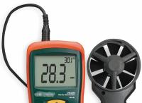 China Extech AN100 CFM CMM Mini Thermo-Anemometer 72mm Vane Air Velocity Meter for sale