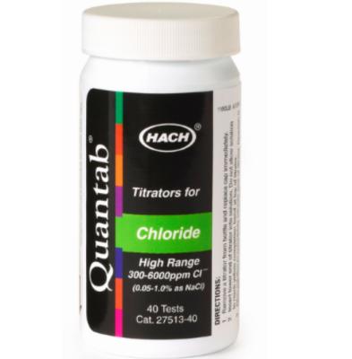 China Hach Chloride QuanTab Test Strips 30-600 mg/L Product Number 2744940 for sale