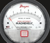China Dwyer Series-2000 Magnehelic Differential Pressure Gauge 4 in Dial 0-30Pa Range for sale