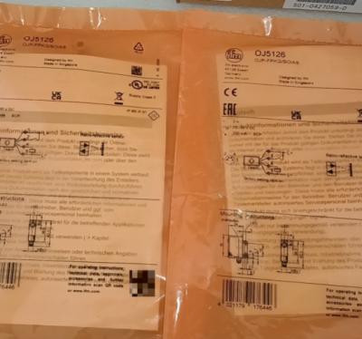 China IFM OJ5126 Retro-reflective Sensor PNP 10-30V DC Red Light 660nm 200mA for sale