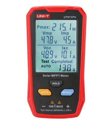 China UNI-T Solar MPPT Meter UT673PV 32A Max Current Photovoltaic Power Tester for sale