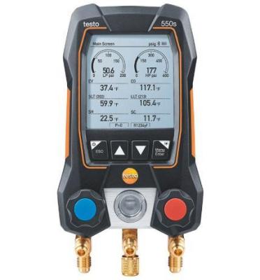 China Testo 550s Intelligent Digital Refrigerant Meter Dual Valve Group IP54 for sale