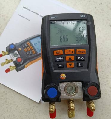 China Testo 549 Digital Manifold Meter with 0.5 psi Accuracy and 60 Refrigerants for HVAC OEM ODM for sale