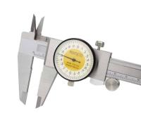 China ASIMETO 303-06-2 P303-06-0 Stainless Steel Metric Range 0-150mm Graduation 0.1/0.02mm Dial Calipers for sale