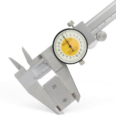 China ASIMETO 303-06-2 P303-06-0 Stainless Steel Metric Range 0-150mm Graduation 0.1/0.02mm Dial Calipers for sale