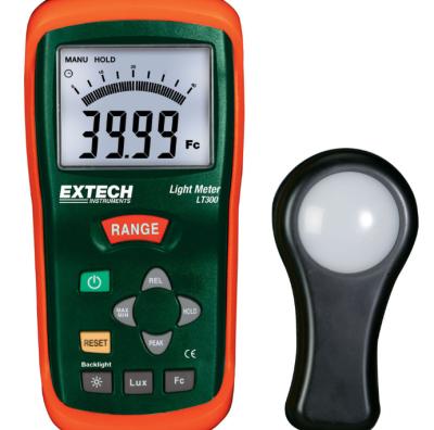 China new original flir Extech LT300 Light Meter,Measures light intensity up to 40,000 Foot-candles or 400,000 Lux with high resolution to 0.01 Fc/Lux. for sale