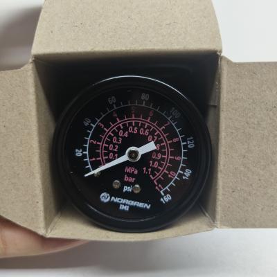 China IMI Norgren 18-015 Series 18-015-209 18-015-211 18-015-204 Pressure Gauge, 0-160 PSI,1/4 NPT center back port for sale