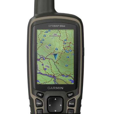 China Garmin GPSMAP 64x Handheld GPS with 16 Hours Battery Life Quad Helix Antenna and TopoActive Maps for sale