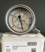 China wika Bourdon Tube Pressure Gauges Models 233.53, 232.53 Stainless Steel Series for sale