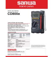 China SANWA CD800a CD800a3 High-Precision Multi-Parameter Voltage Current Analyzer True RMS Auto Range CAT IV 600V CE Certified for sale