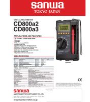 China SANWA CD800a CD800a3 High-Precision Multi-Parameter Voltage Current Analyzer True RMS Auto Range CAT IV 600V CE Certified for sale