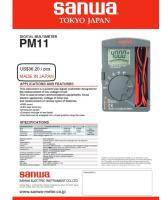 China SANWA Digital Analog Multimeter Series | High Accuracy Class 0.5 | 600V AC/DC Voltage 10A Current | Low Battery Indicator | Made for sale