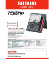 China SANWA Digital Analog Multimeter Series | High Accuracy Class 0.5 | 600V AC/DC Voltage 10A Current | Low Battery Indicator | Made for sale