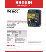 China Digital Mid-Range Megohmmeter Electrical Insulation Resistance Tester SANWA HG561/MG1000/MG5000 Handheld Series LCD Display for sale