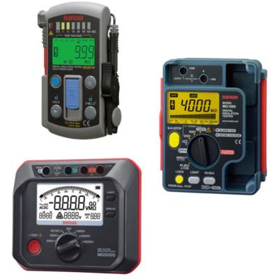 China Digital Mid-Range Megohmmeter Electrical Insulation Resistance Tester SANWA HG561/MG1000/MG5000 Handheld Series LCD Display for sale