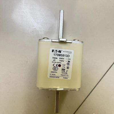 China Eaton Bussmann 170M5813D series high speed square body fuse, 700V (UL), 690V (IEC), 700A, 200  kAIC, Combination fuse status indicator for sale