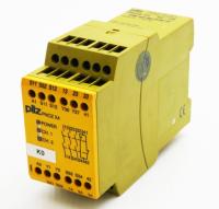 China Pilz 774730 Safety Relay, E-STOP Monitoring, 1/2 Ch, 3NO 1NC, 24 VDC, Screw, PNOZ Series for sale